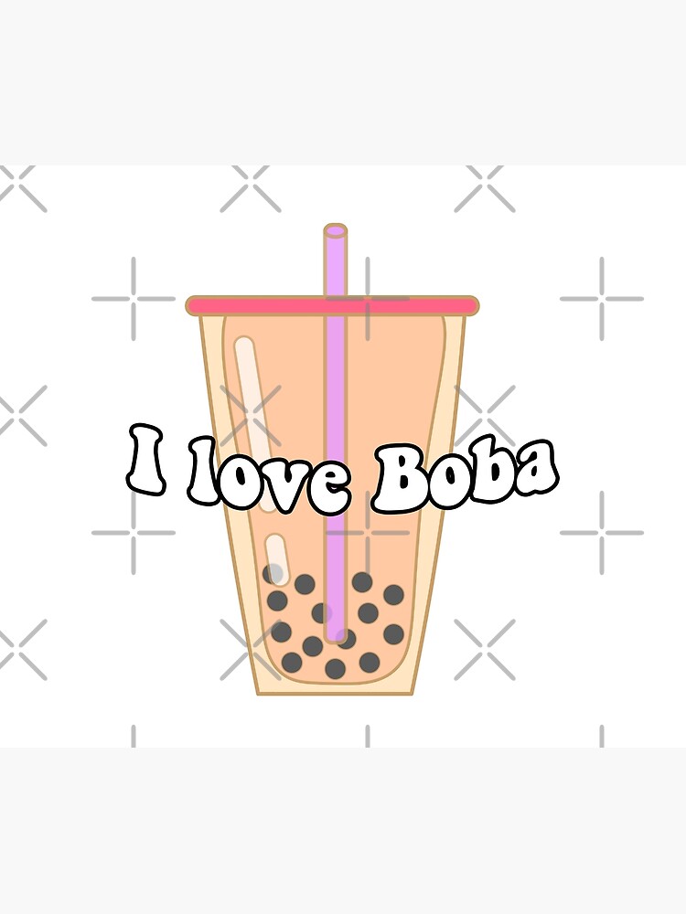 "I Love Boba" Poster for Sale by Lunas-Bloom | Redbubble