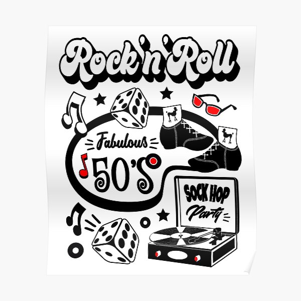 "50s Vintage Rockabilly 1950s Sock Hop Dance Rock and Roll Party Doo ...