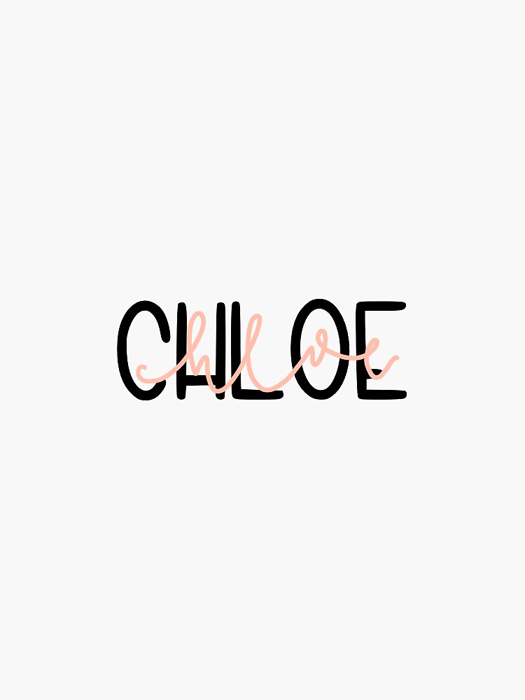 "Custom Chloe Layered Name" Sticker by aecarter26 | Redbubble