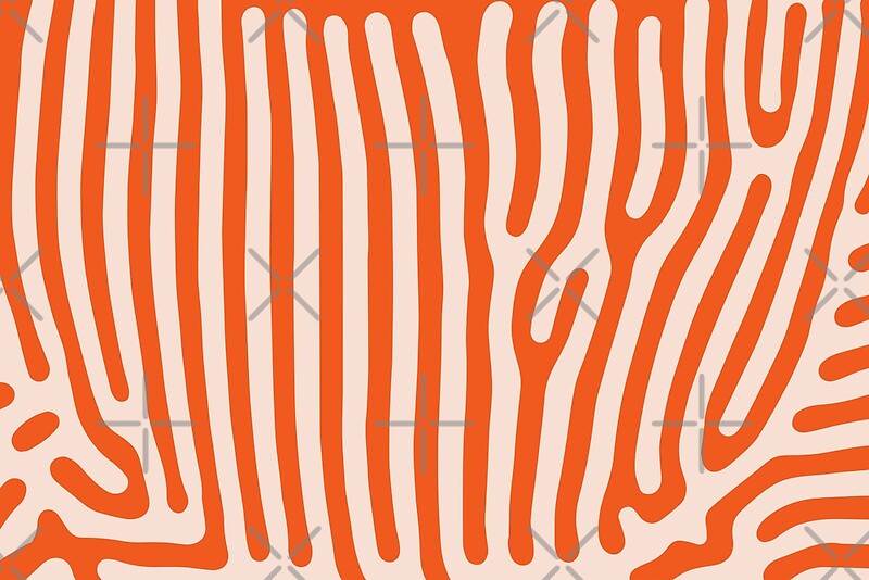 "Liquid Zebra Deep Orange Abstract Animal Print Pattern" by patternsoup ...