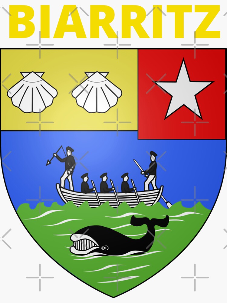 Pegatina «escudo de armas de la bandera de biarritz» de mikoala50 ...