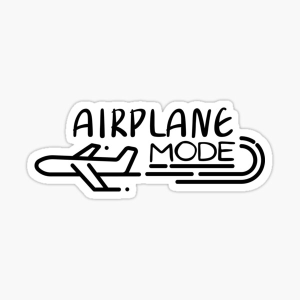 "Airplane Mode" Sticker for Sale by Wardrobell | Redbubble