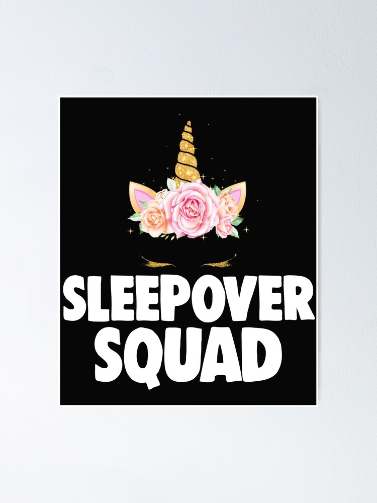 "Sleepover Squad Slumber Party Pajama Girl Women" Poster for Sale by ...