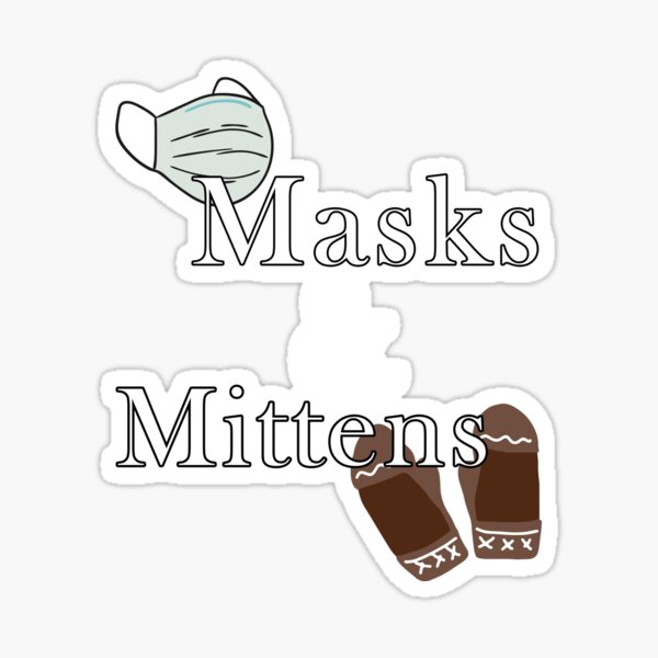 "Bernie Sanders Masks and Mittens Inauguration Meme" Sticker for Sale ...