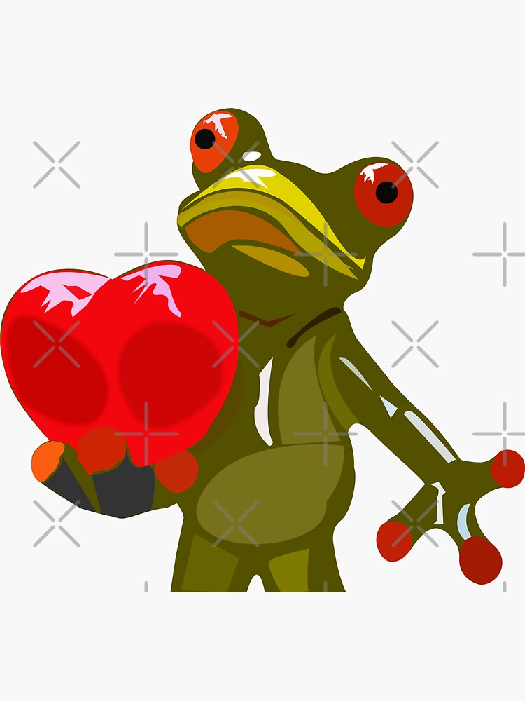 "Frog, sorry baby" Sticker for Sale by MSRIMA | Redbubble