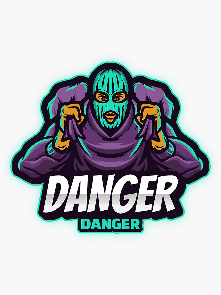 "Danger gaming zone, danger gamer zone." Sticker for Sale by ...