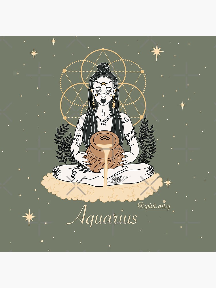 "Aquarius goddess zodiac sign, Aquarius astrology sign " Art Print by ...