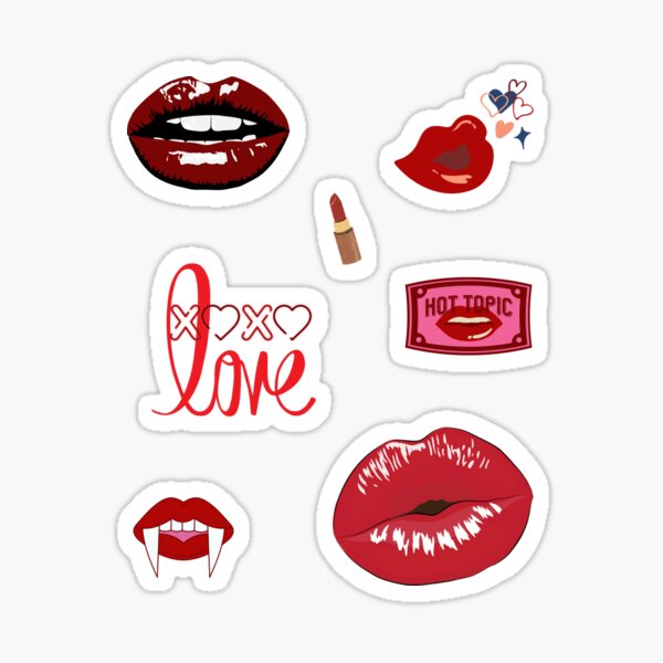 "Sexy Love Lips and Kisses" Sticker by Mayamoamen99 | Redbubble