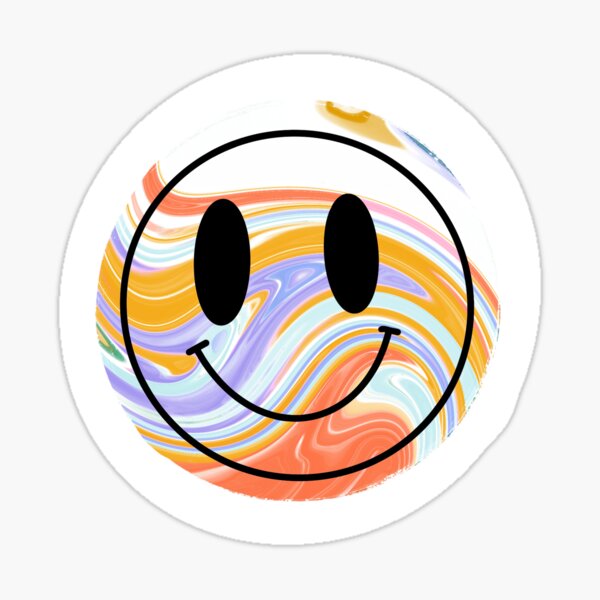 "be happy smiley face" Sticker for Sale by ariannacdesigns | Redbubble