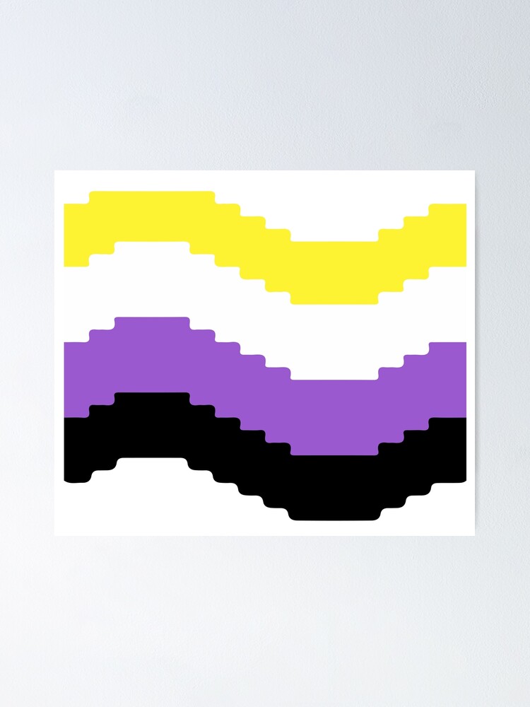 "Pixel Pride Flag (Nonbinary)" Poster by QueerShop | Redbubble
