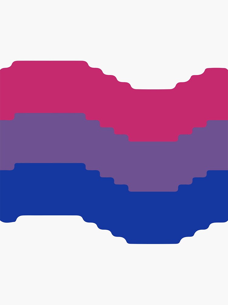 "Pixel Pride Flag (Bi)" Sticker for Sale by QueerShop | Redbubble