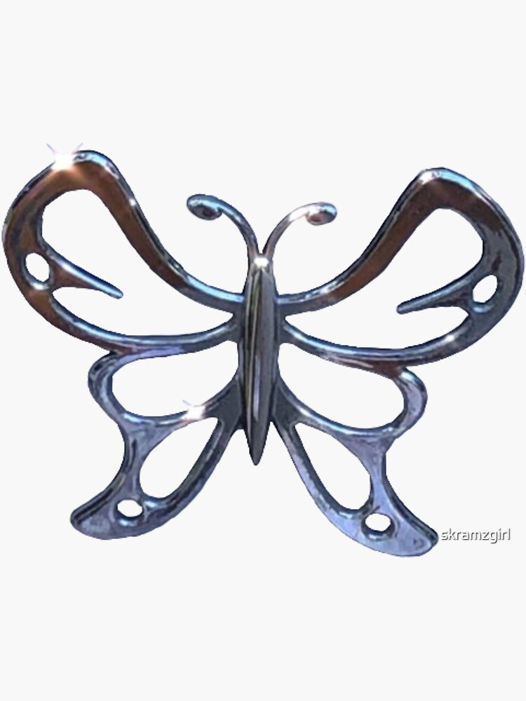"chrome butterfly " Sticker for Sale by skramzgirl | Redbubble