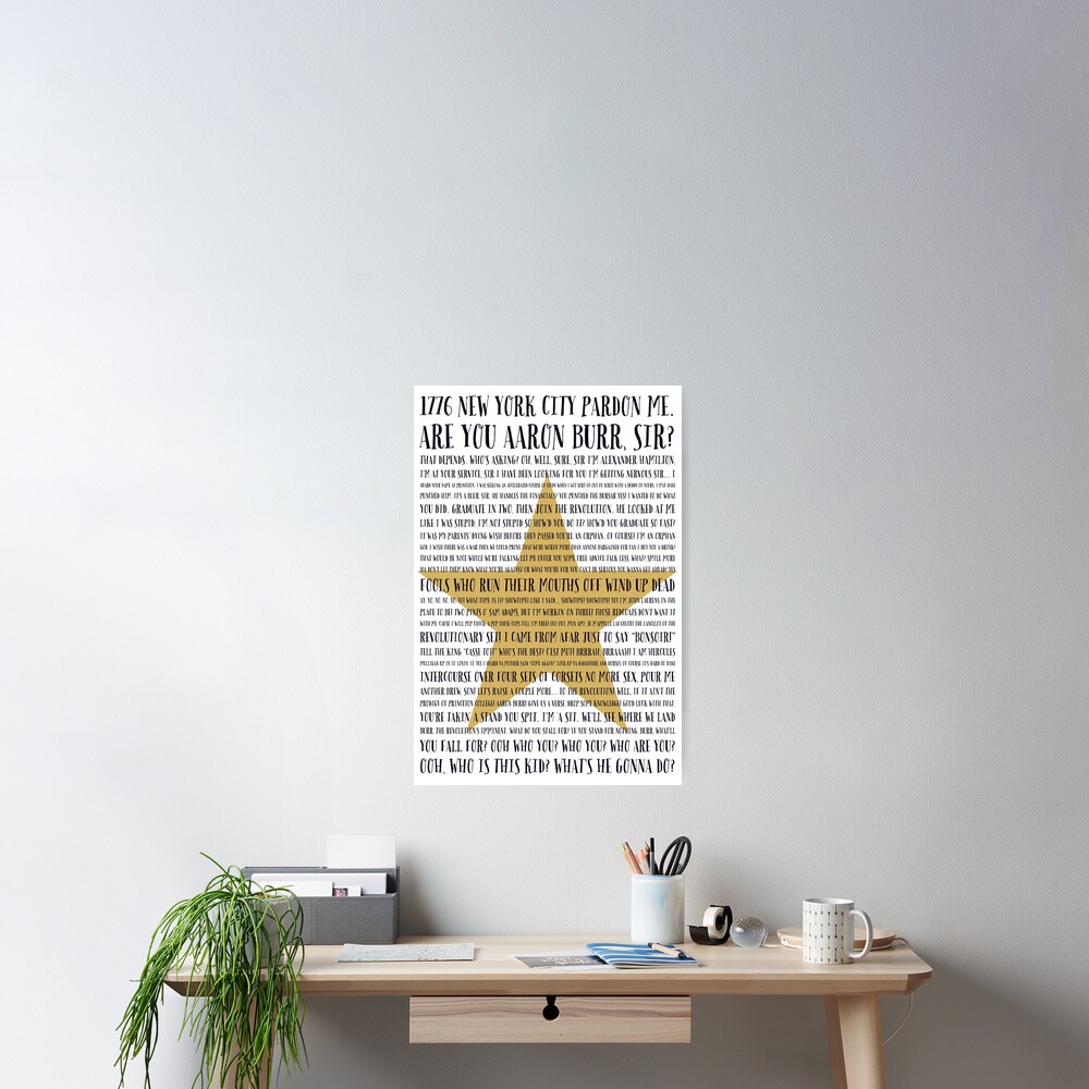 "Aaron Burr Sir Alexander Hamilton The Musical" Poster by hypocratees ...