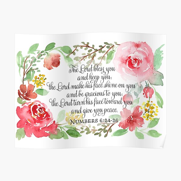 "The Blessing | Numbers 6:24-26 | Scripture Art" Poster by ...