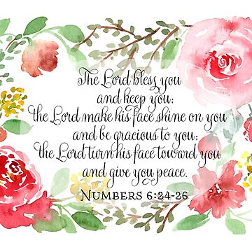 "The Blessing | Numbers 6:24-26 | Scripture Art" Sticker for Sale by ...