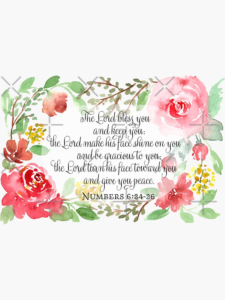"The Blessing | Numbers 6:24-26 | Scripture Art" Sticker for Sale by ...