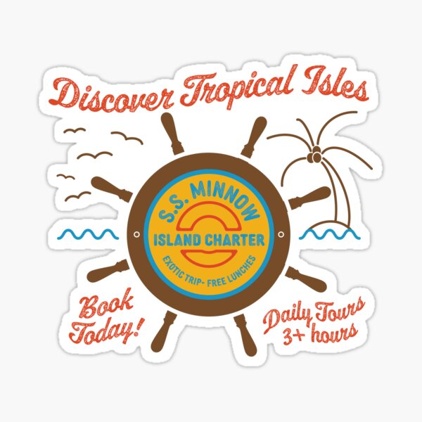"S.S. Minnow" Sticker for Sale by Nazonian | Redbubble