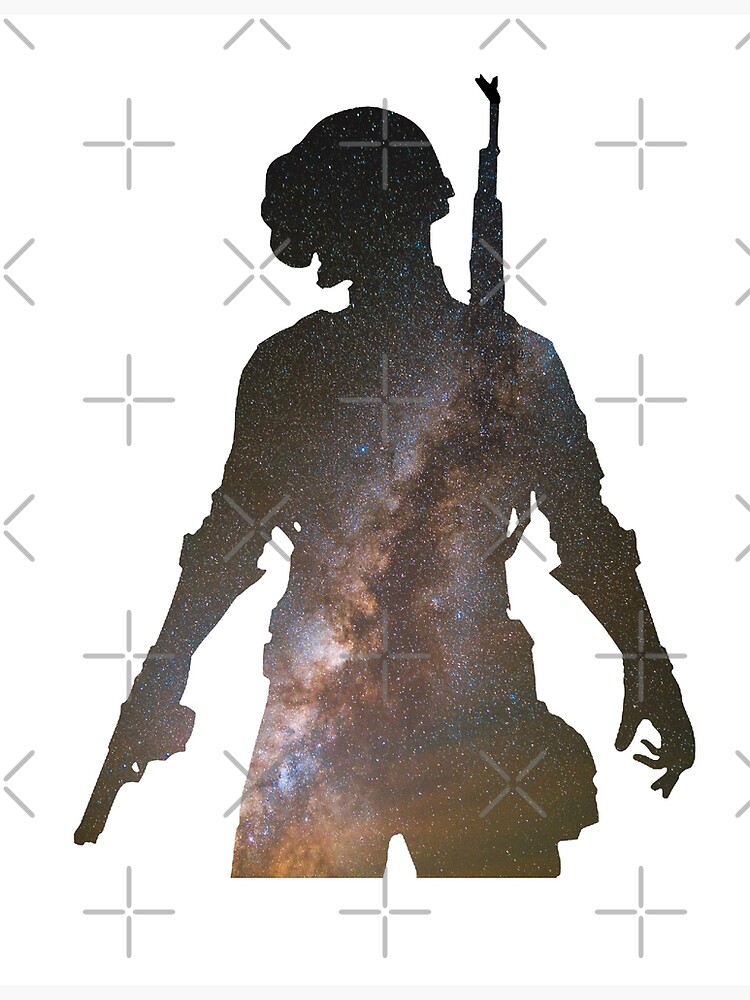 "Pubg Mobile Galaxy Silhouette " Art Print by Ghais | Redbubble