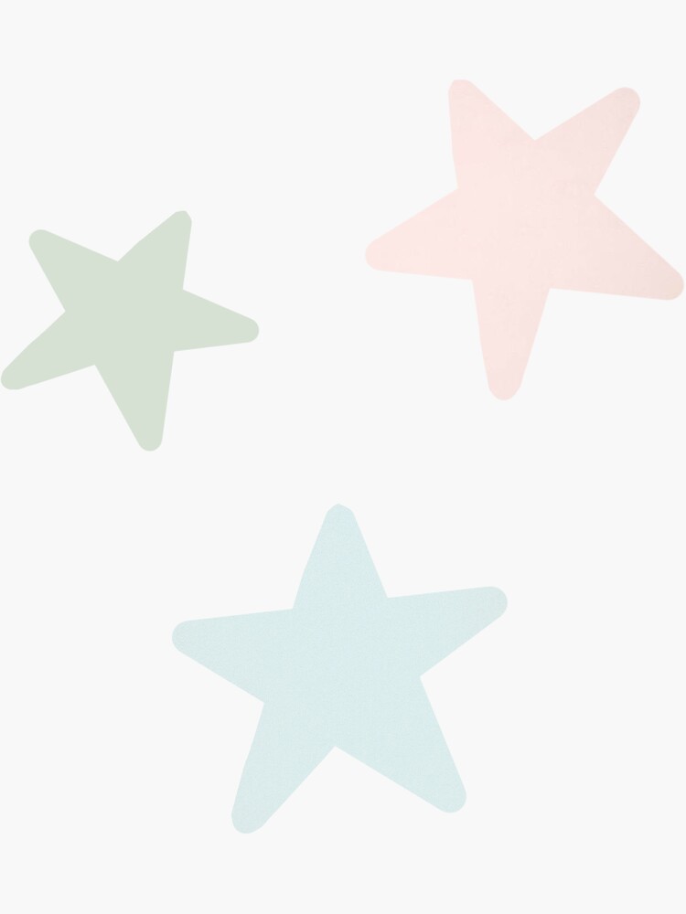 "Pastel stars sticker" Sticker for Sale by createdbysoph | Redbubble