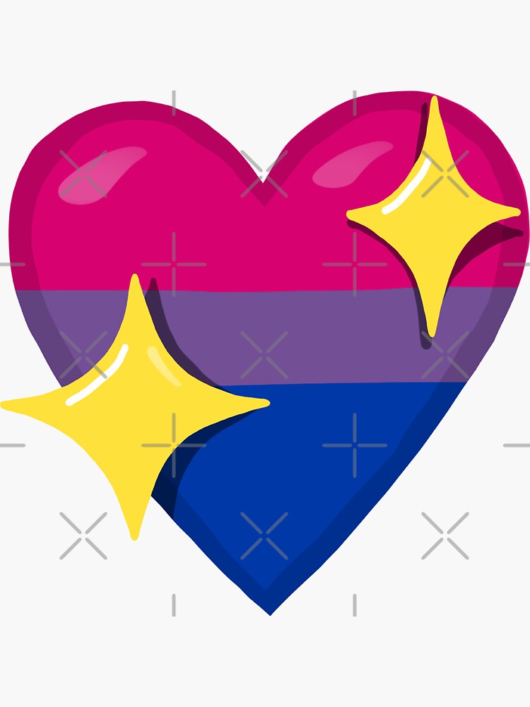 "Bisexual Heart - Subtle Bisexual Pride Flag" Sticker for Sale by ...