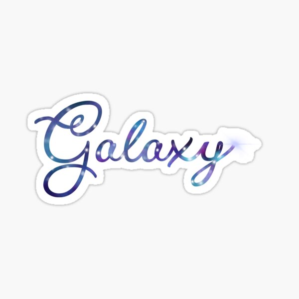 "Galaxy Lettering" Sticker for Sale by pigacorn-inc | Redbubble