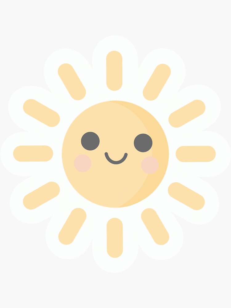 "Smiley Sun" Sticker for Sale by avajuliette | Redbubble