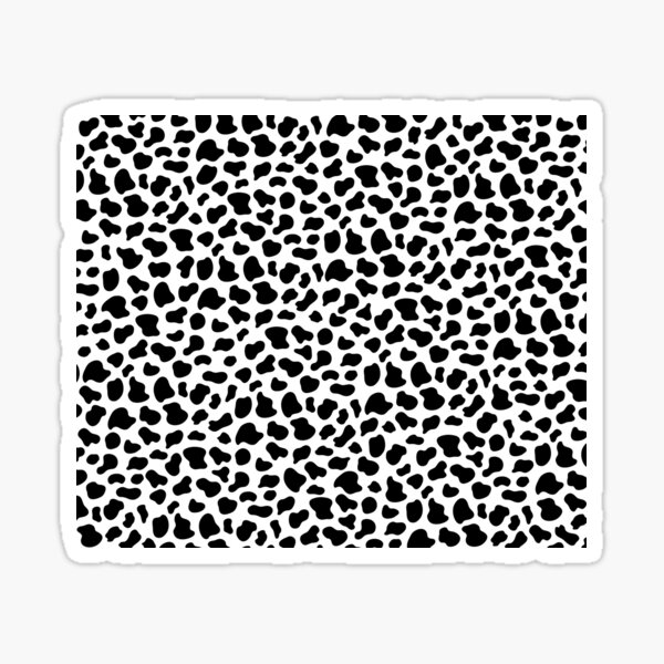 "Beautiful Black and White Cow Pattern Animal Print" Sticker by ...