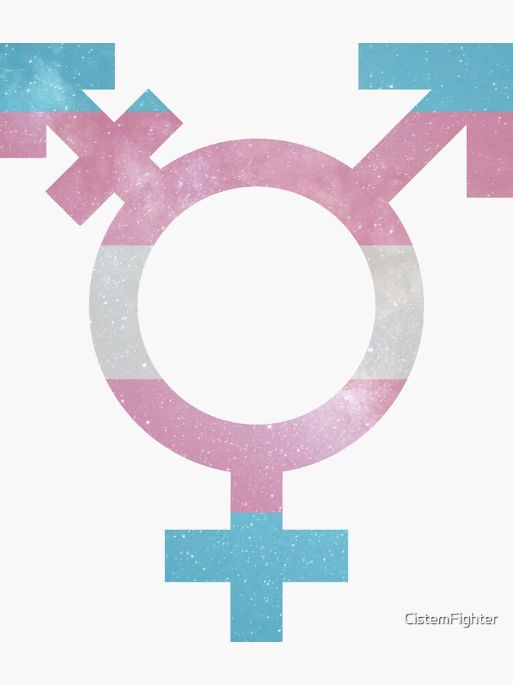 "Trans Symbol Galaxy" Sticker for Sale by CistemFighter | Redbubble