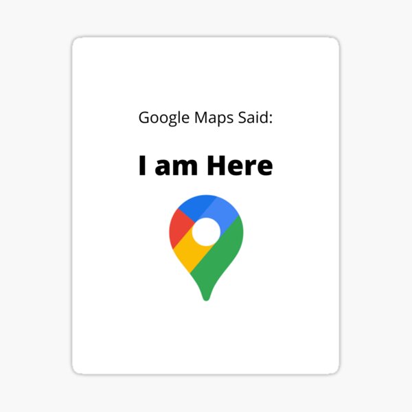 "Google Maps" Sticker for Sale by CarotBox | Redbubble