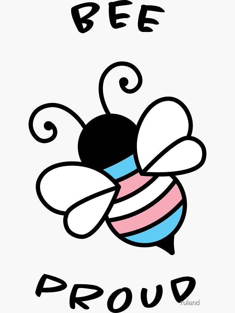 "Bee Proud - Trans" Sticker for Sale by ruland | Redbubble
