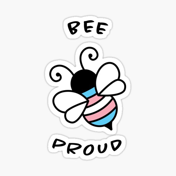 "Bee Proud - Trans" Sticker for Sale by ruland | Redbubble