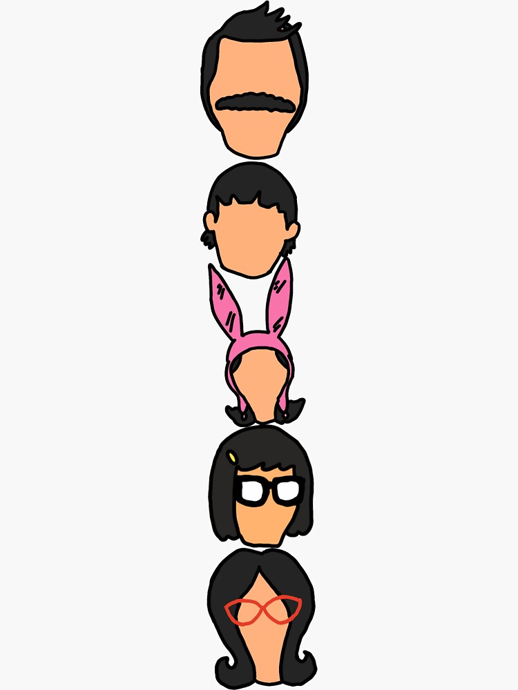 "belcher heads" Sticker for Sale by katierosebrown | Redbubble