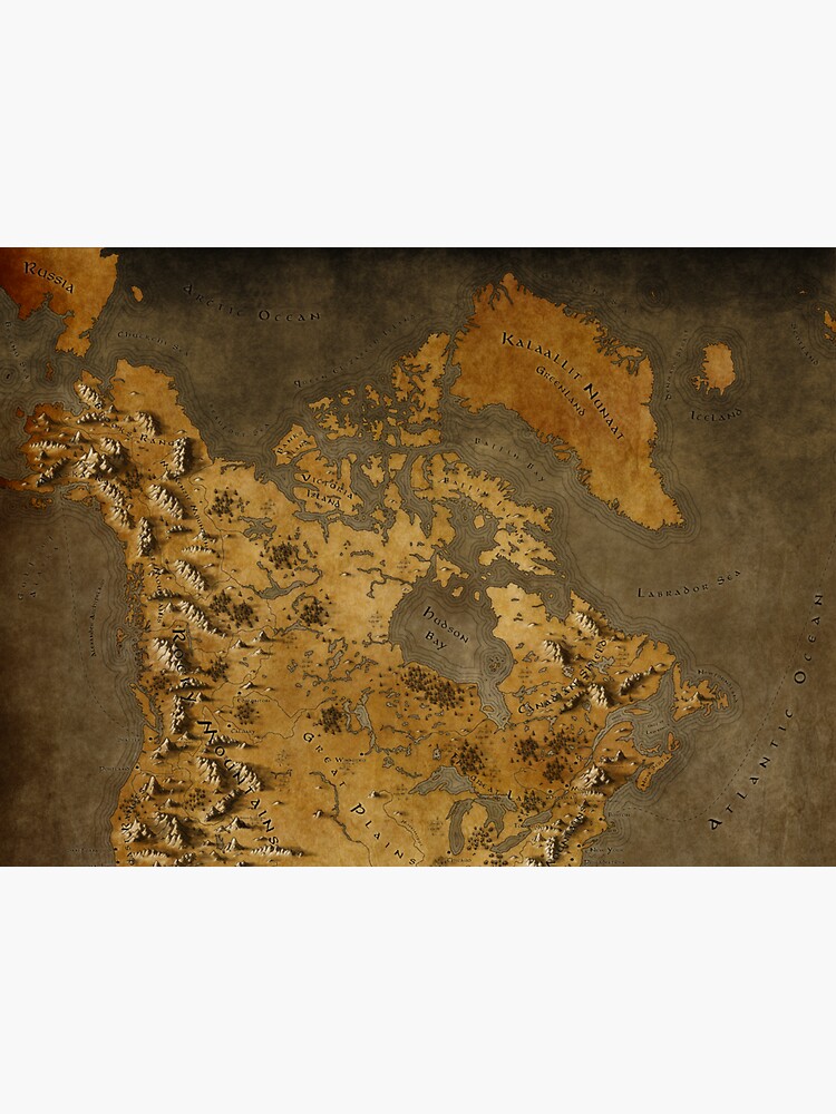 "Map of Canada - Fantasy Theme" Sticker for Sale by callumogden | Redbubble