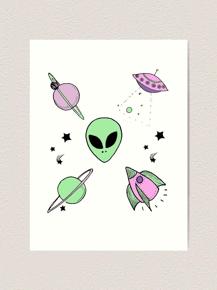 "Out of this world pattern pastel" Art Print by CArabella91 | Redbubble