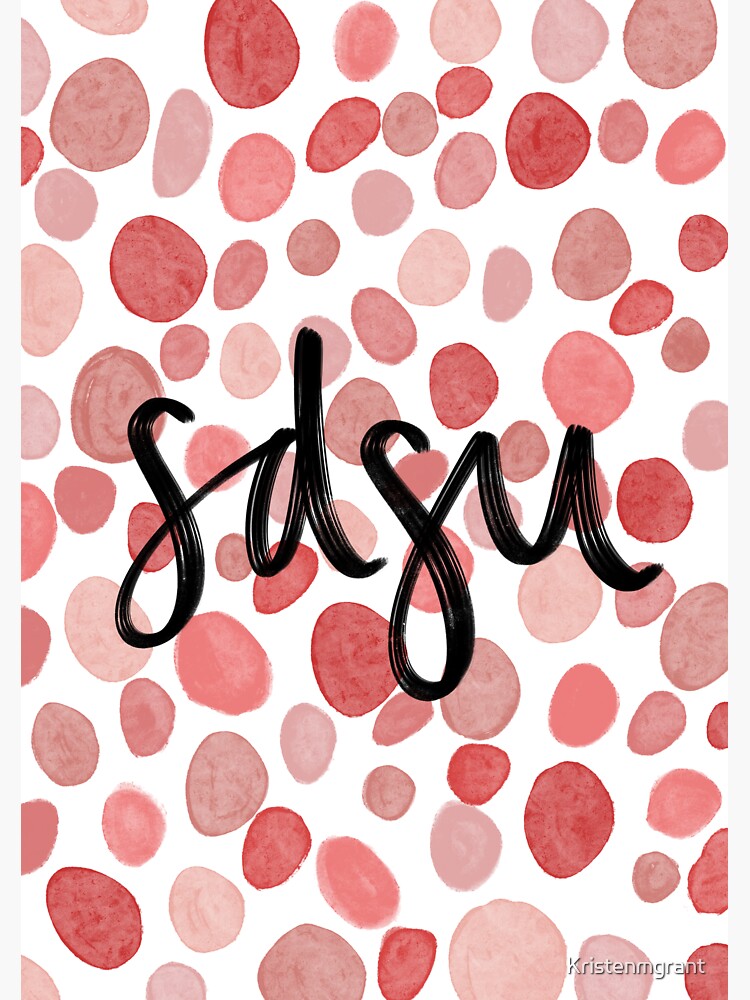 "SDSU print" Sticker for Sale by Kristenmgrant | Redbubble