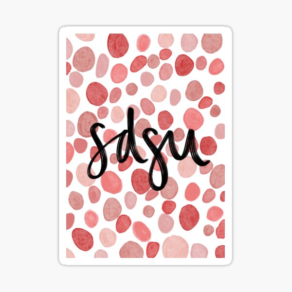"SDSU print" Sticker for Sale by Kristenmgrant | Redbubble