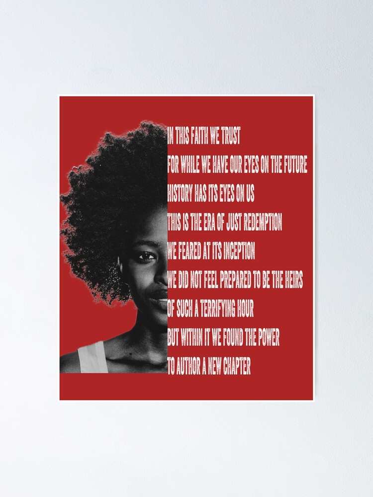 "Amanda Gorman quote, Amanda Gorman Inauguration poem, " Poster by ...