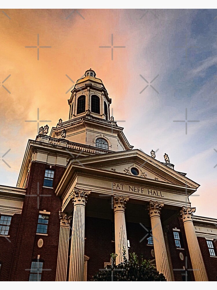 "Pat Neff Hall" Sticker by FloofyPuffin | Redbubble