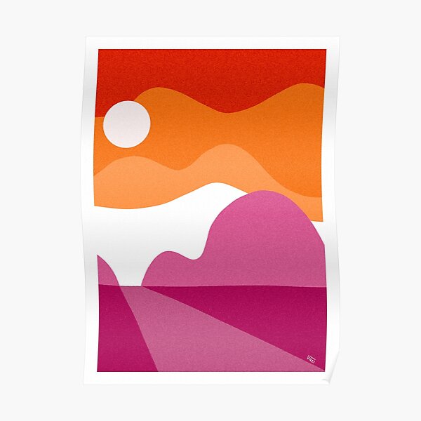 "Subtle Lesbian flag " Poster for Sale by Alexallthetime | Redbubble