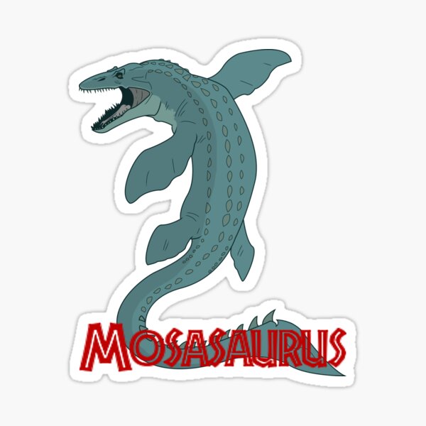 "Mosasaurus" Sticker by theblazinggecko | Redbubble