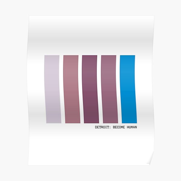 "Detroit Become Human Minimalist Color Palette" Poster for Sale by ...