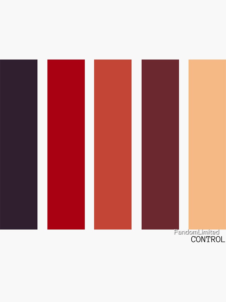 "Control Minimalist Color Palette" Sticker by FandomLimited | Redbubble