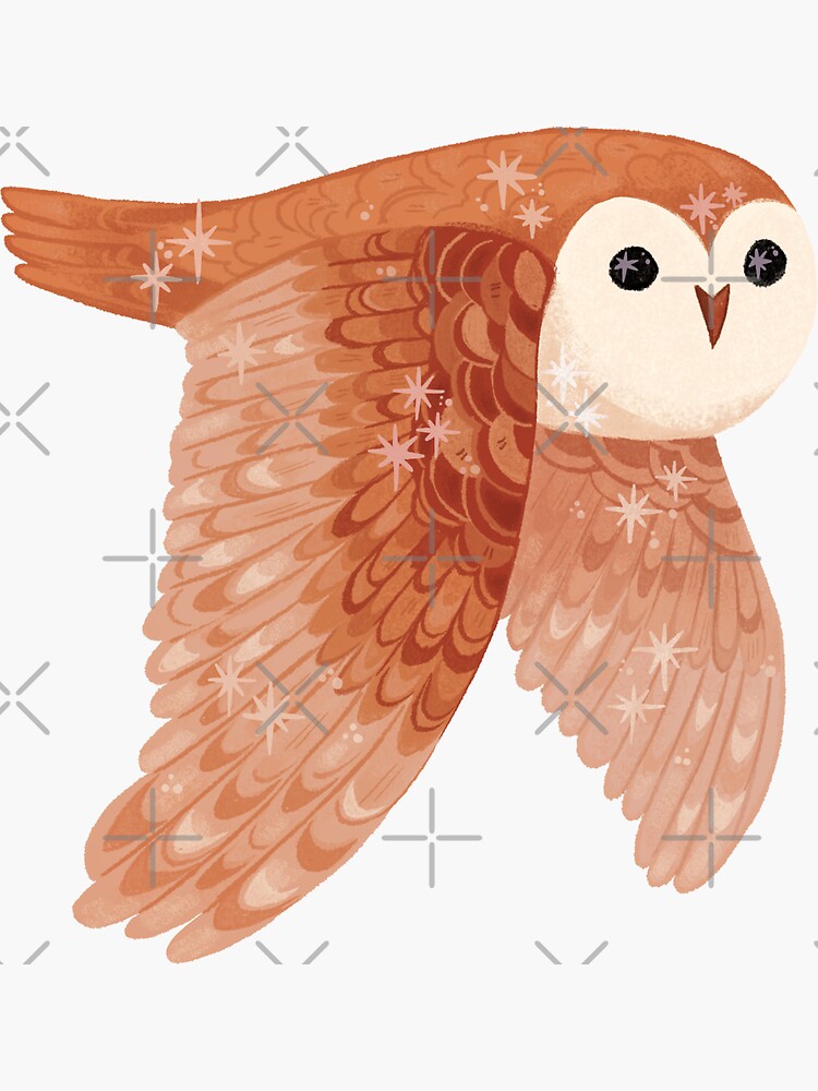 "Star Owl" Sticker for Sale by michelledraws | Redbubble