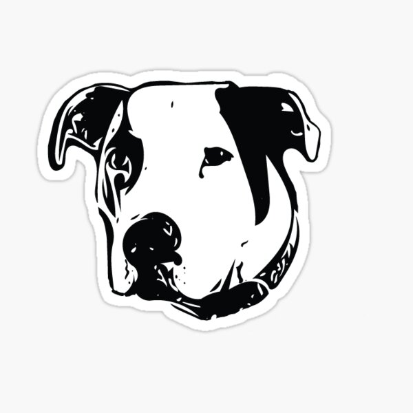 "American Bulldog Pit Bull Line Art" Sticker for Sale by sneffy | Redbubble