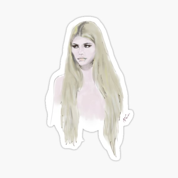 "Blond Girl Portrait" Sticker for Sale by MarinaGorban | Redbubble