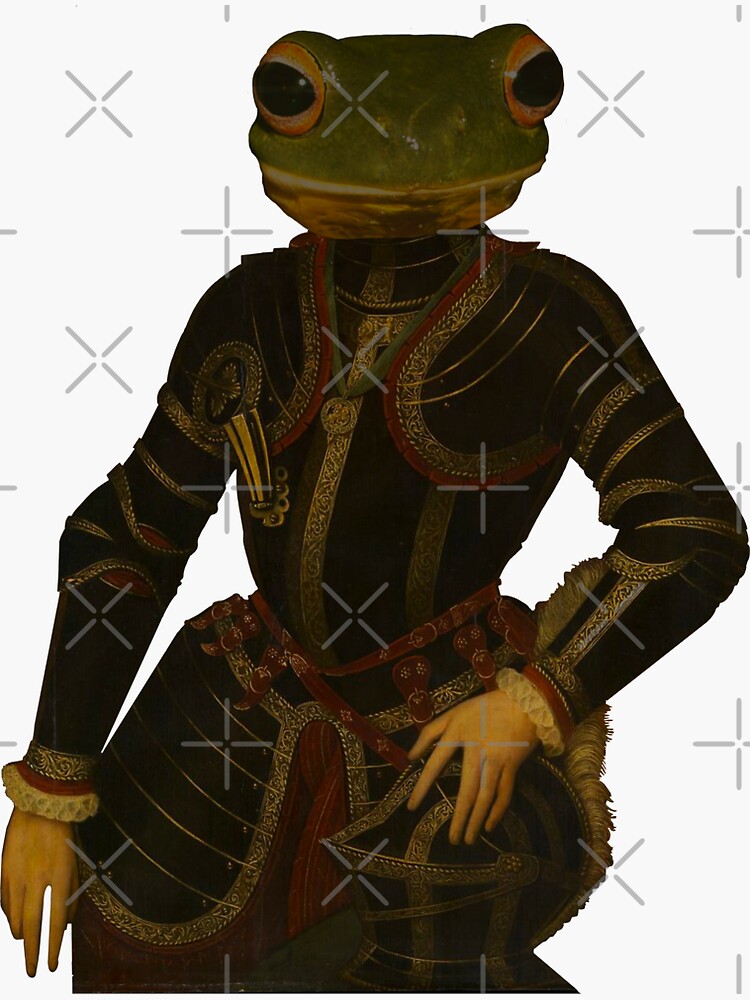 "Sir Frog Face" Sticker for Sale by GlitterGoblin77 | Redbubble