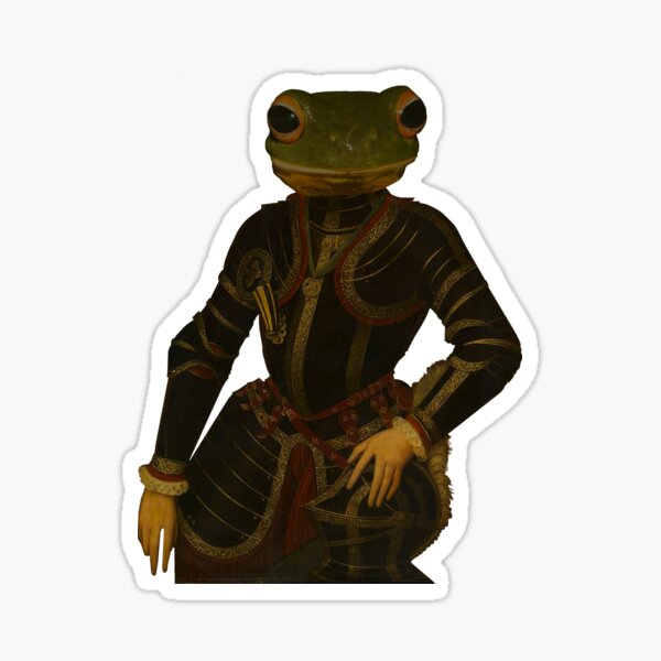 "Sir Frog Face" Sticker for Sale by GlitterGoblin77 | Redbubble