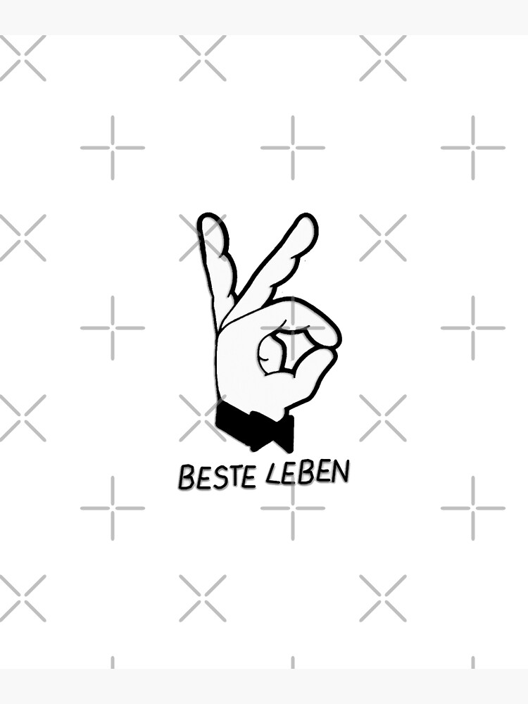 "beste leben - beste leben shirt tattoofrei" Poster by leoparrdesign ...