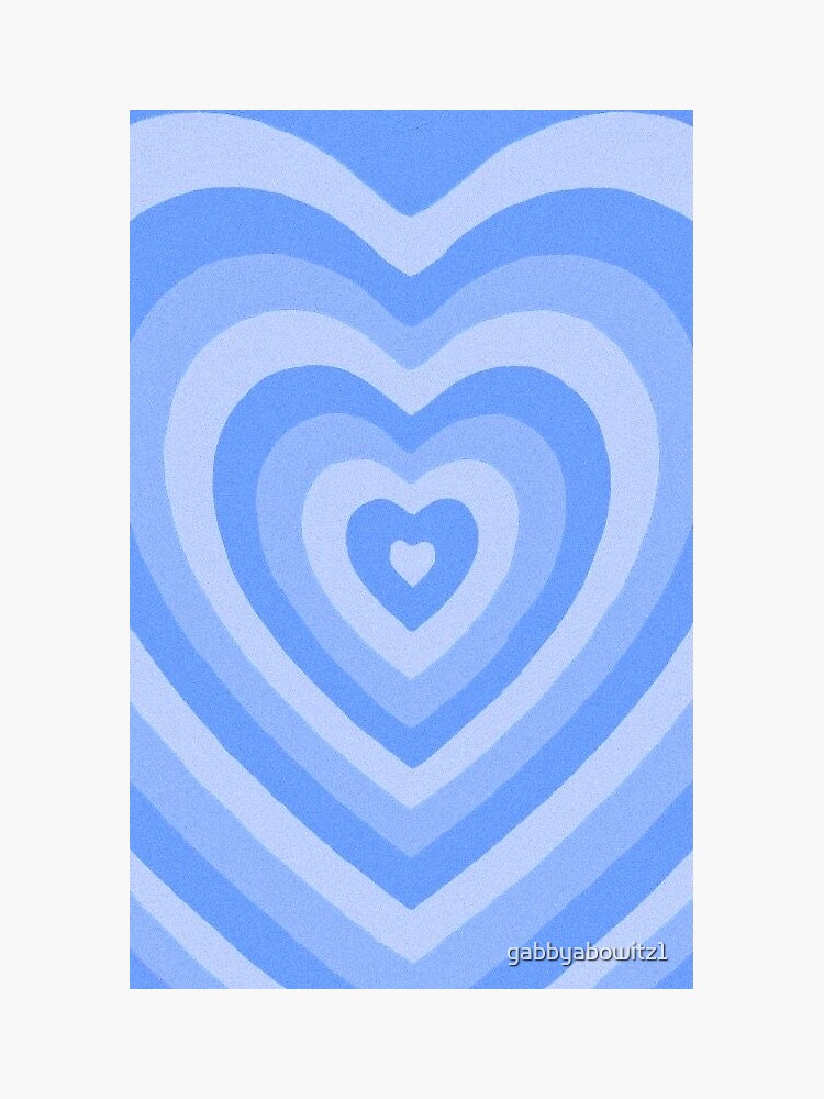 "blue heart" Sticker by gabbyabowitz1 | Redbubble