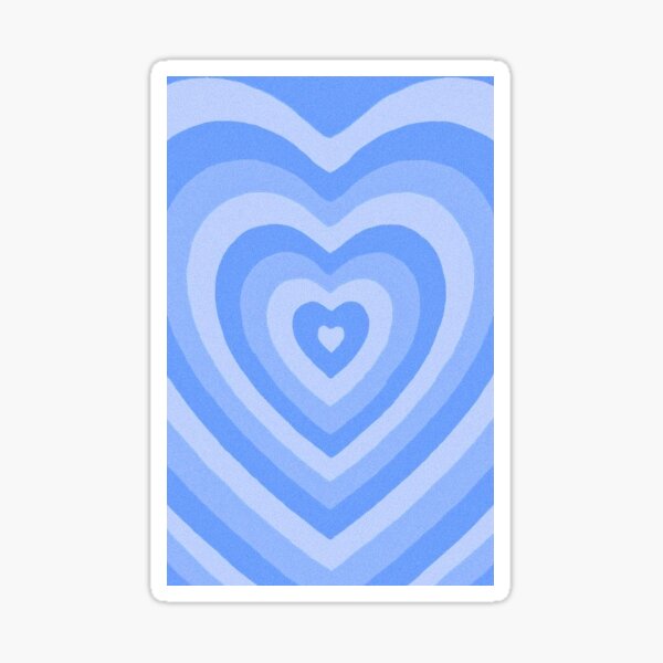 "blue heart" Sticker by gabbyabowitz1 | Redbubble